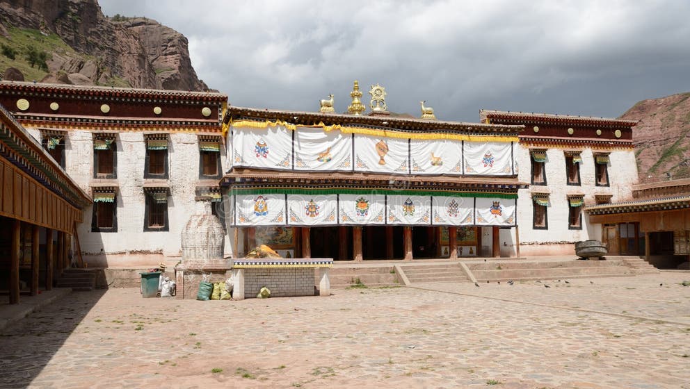 Ragya monastery stock image. Image of brick, golden, lamasery - 44295959