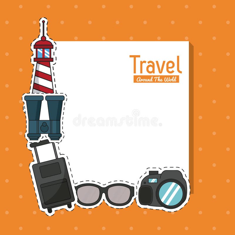 Reisen Mit Dem Planeten Um Die Welt Vektor Abbildung - Illustration von ...