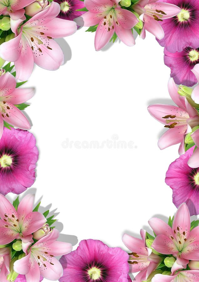 Rahmen von den Blumen stock abbildung. Illustration von papier - 10266150
