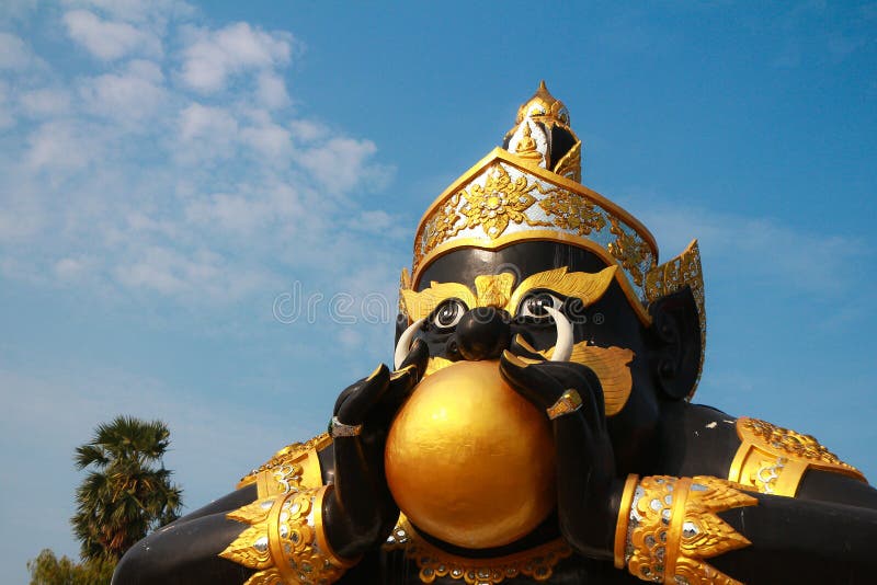 The moon in Rahoo mouth stock image. Image of asia, eclipse - 25609903