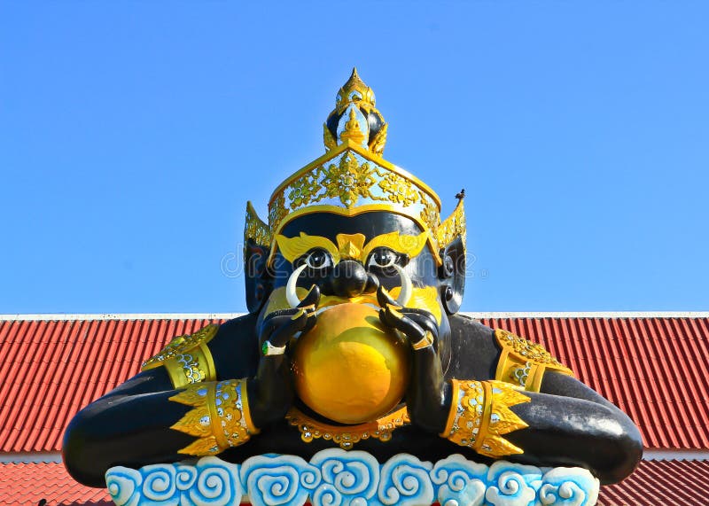 Statue Of Rahu And India God Stock Image - Image of moon, redeem: 26266629