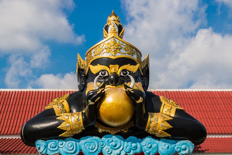 Statue of Rahu and India God Stock Image - Image of moon, redeem: 26266629