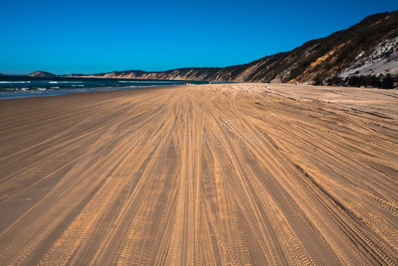 Sand tracks stock photo. Image of nature, ocean, path - 33418412
