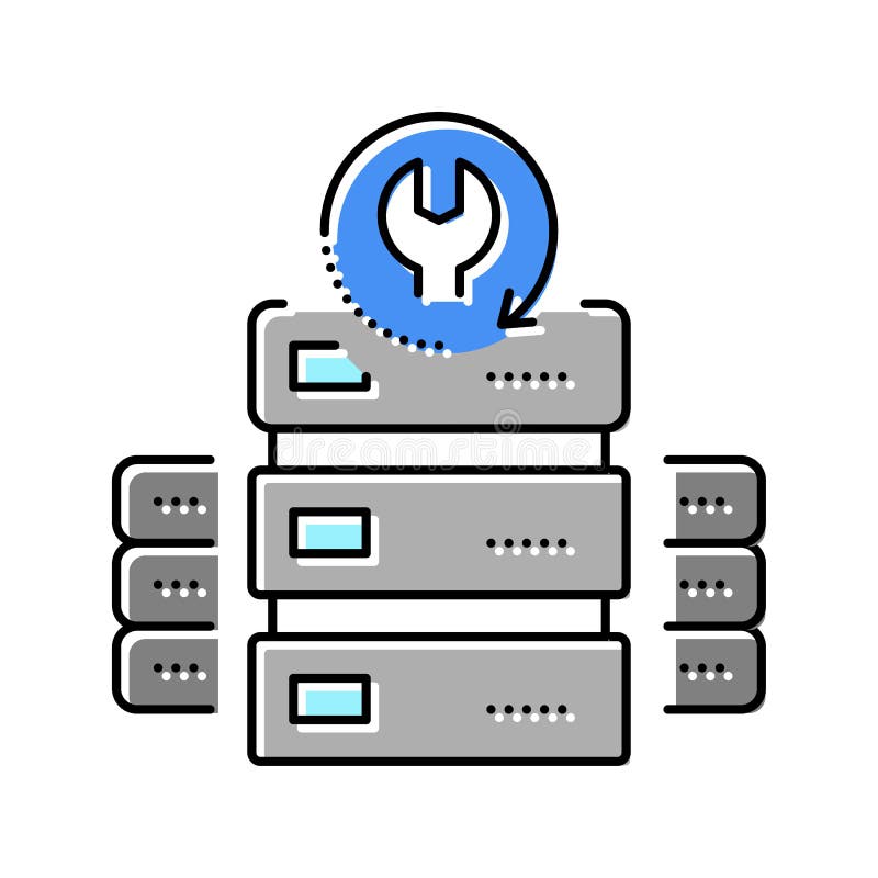 Raid Data Recovery Color Icon Vector Illustration Stock Vector ...