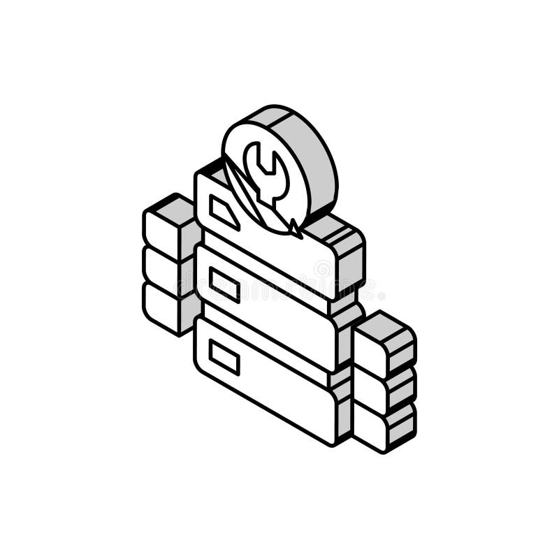 Raid Data Recovery Isometric Icon Vector Illustration Stock Vector ...