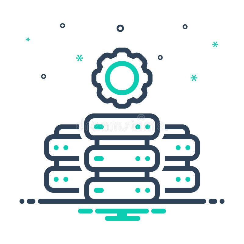 Mix Icon for Raid, Database and Setting Stock Vector - Illustration of ...