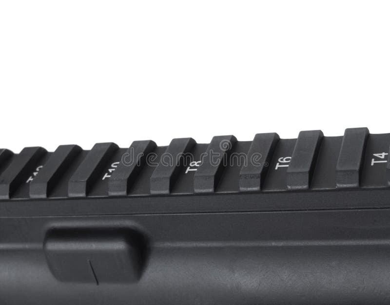 Rail on an AR-15 for Mounting a Scope Stock Image - Image of black ...