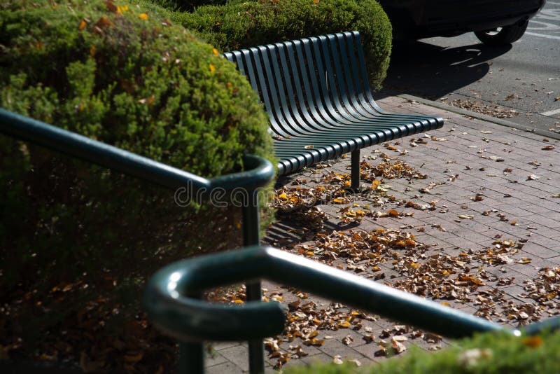 Rail and Bench stock photo. Image of rail, frames, relaxing - 101794552