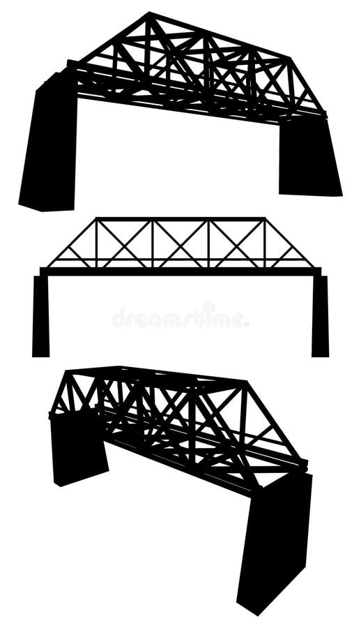 Rail Bridge Vector 01 stock illustration. Illustration of railway ...