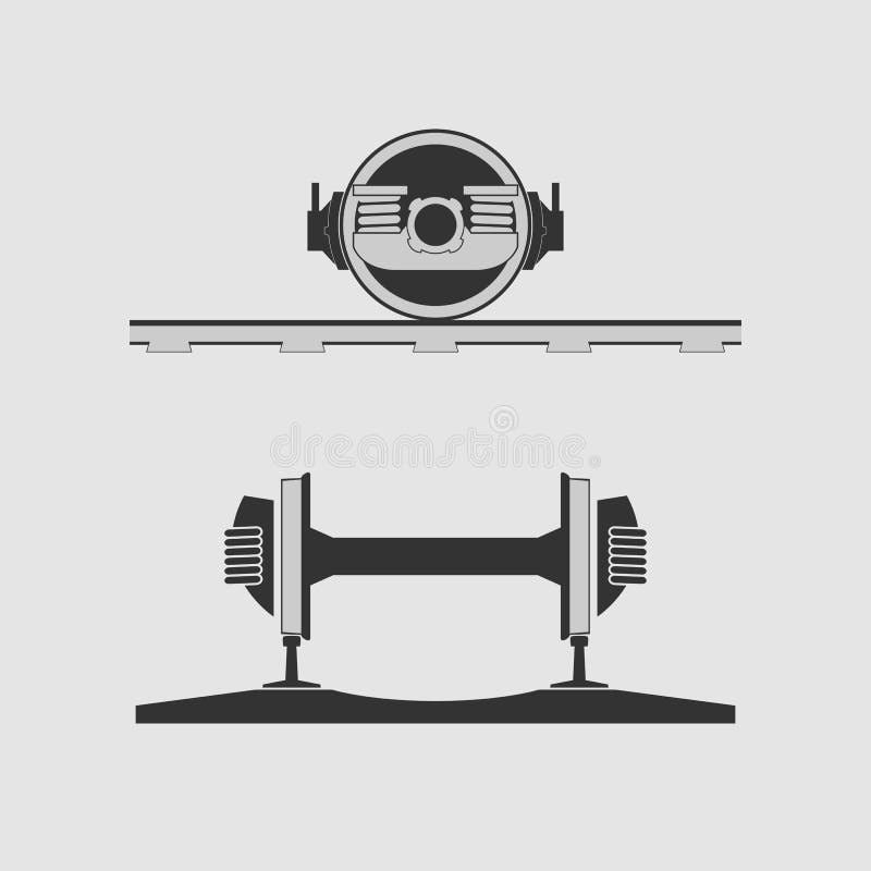 Rail car wheels stock vector. Illustration of structure - 81497019