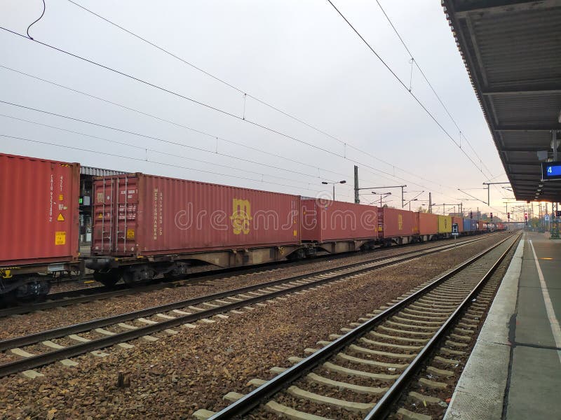 Rail freight transport editorial photography. Image of carriage - 197602497