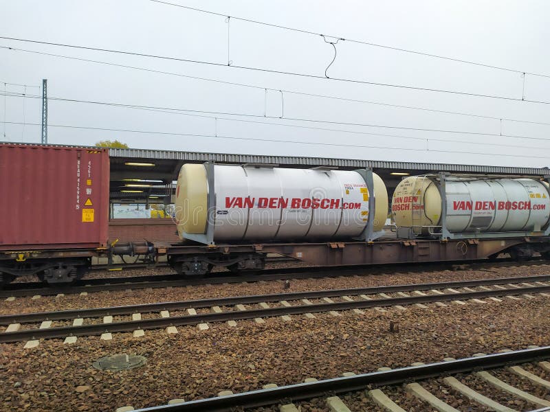 Rail freight transport editorial stock photo. Image of heavy - 197602393