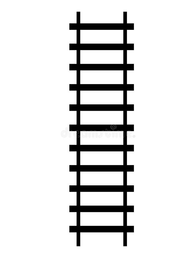 Rail Icon on White Background. Railway Top View Stock Illustration ...