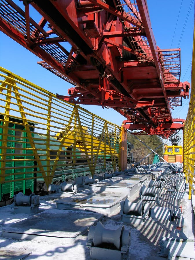 Rail-laying crane stock image. Image of russian, technical - 307469