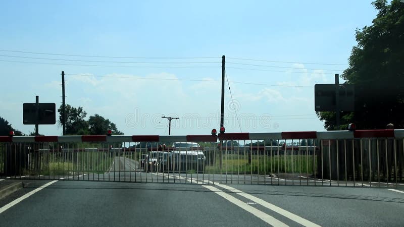 Level Crossing Intersection of Railway Line and Road with Lowered ...
