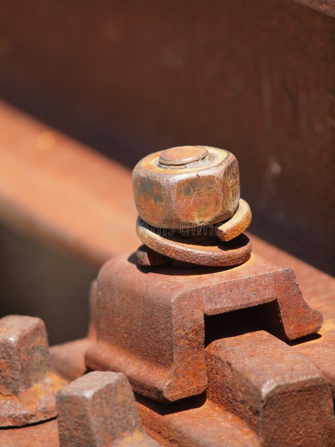 Rail Line Bolt stock photo. Image of line, rusty, steel - 24629290