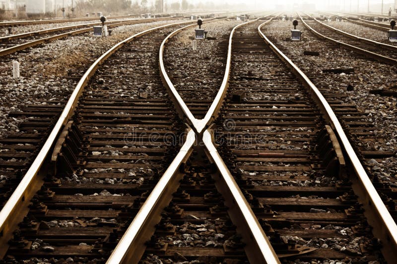 Rail line stock photo. Image of crossroads, outdoor, industrial - 30890358