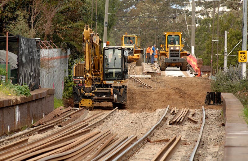 Rail Line Upgrades in Middle Park Melbourne-working on Tracks and ...
