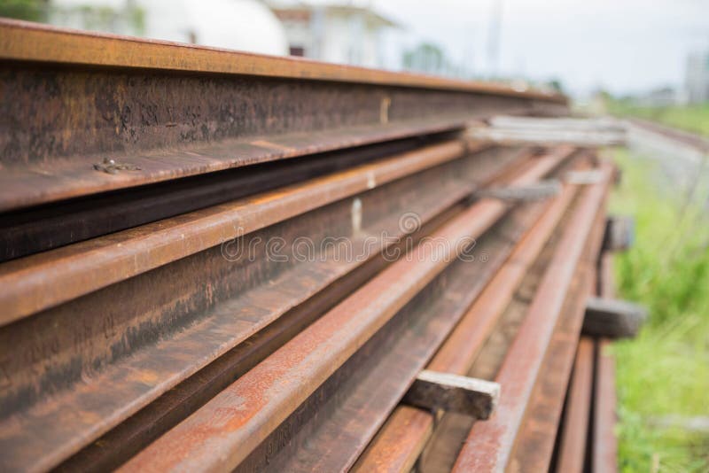 Rail stock photo. Image of track, steel, wood, train - 42335000