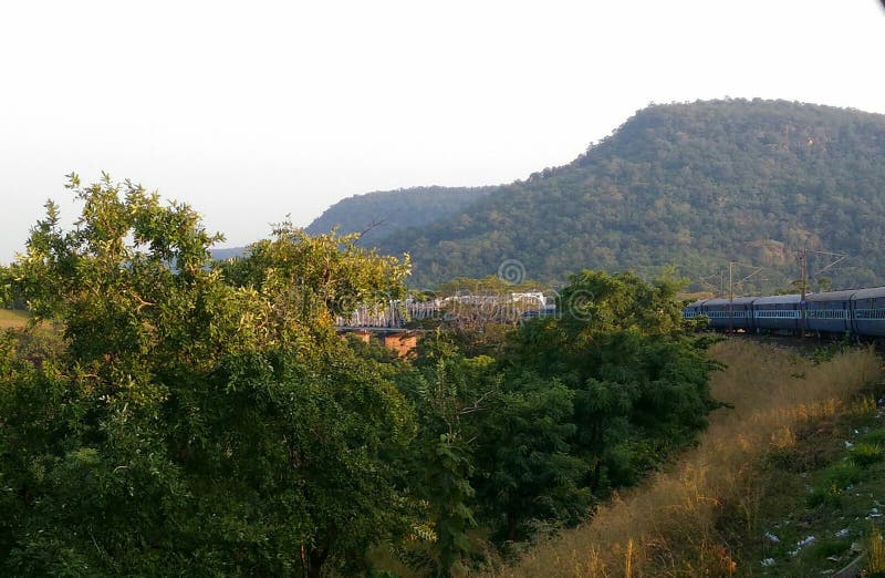 Rail Mountain Indian Crossing Indian Railway Stock Photo - Image of ...