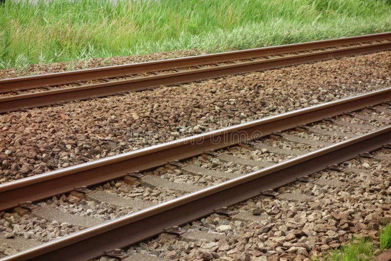 An endless railroad track stock image. Image of landscape - 173687571
