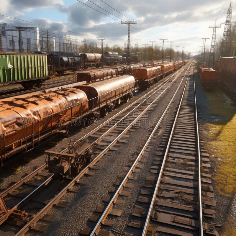 Rail Operations Tanks and Wagons Patiently Wait for Loading Duties ...