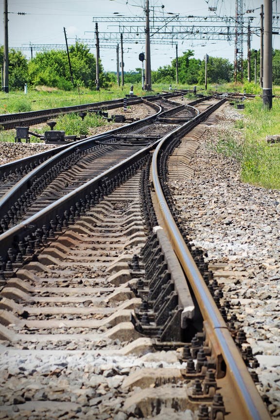 Rail path stock image. Image of grass, train, horizon - 41620379