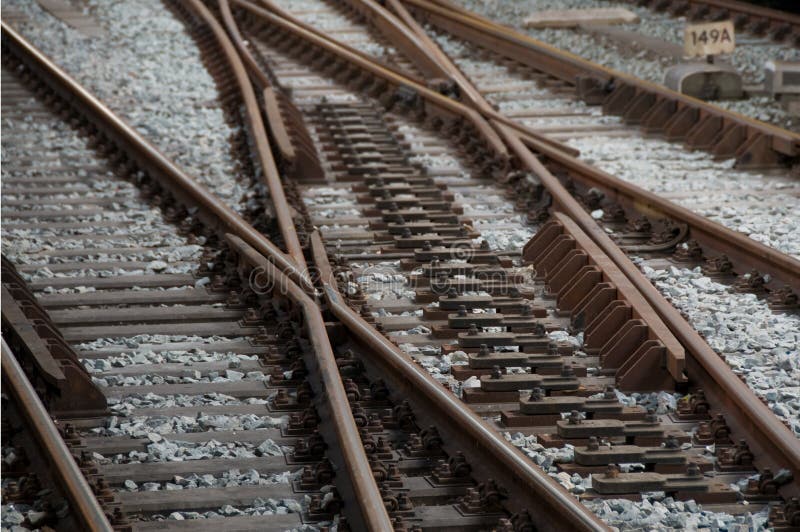 Hand Levers for Changing Rail Points Stock Image - Image of railway ...