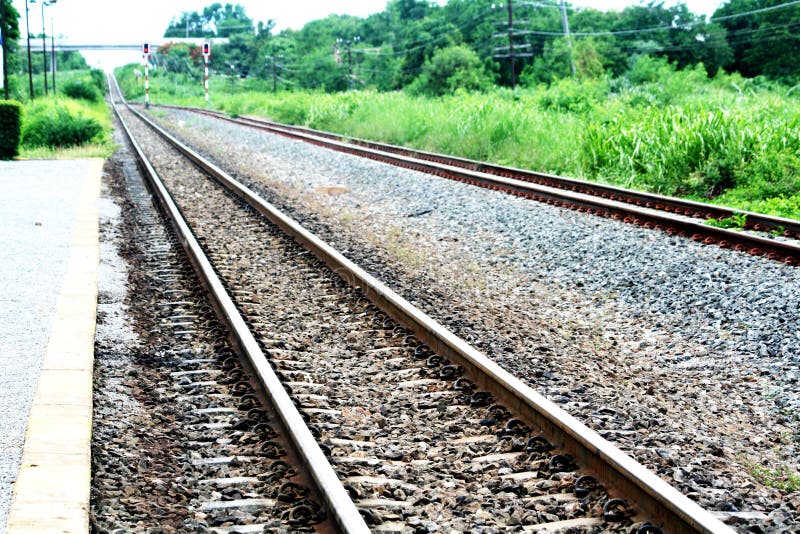 Rail stock image. Image of long, train, railway, thailand - 55968875