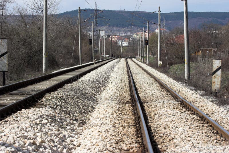 Rail road stock image. Image of railway, outdoor, lead - 4719273