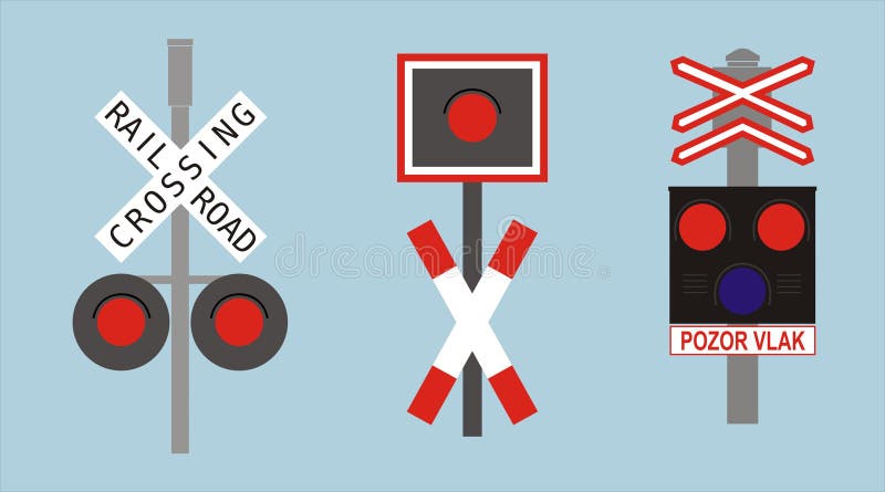 Rail road signaling stock vector. Illustration of danger - 38645389