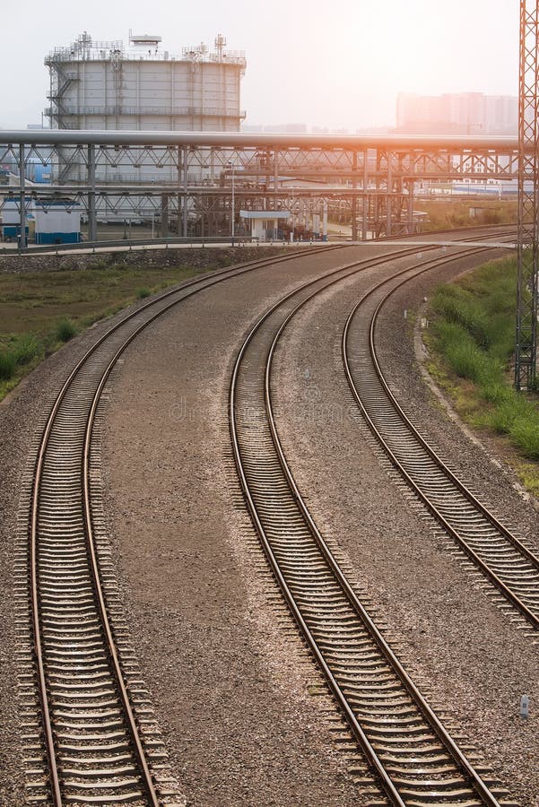 Rail Road Tracks stock image. Image of ballast, complexity - 55356691