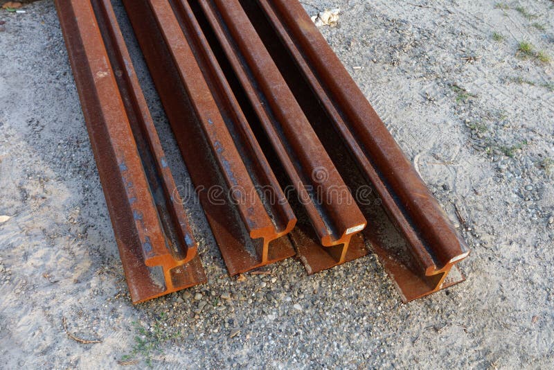 Rail Sections on the Ground Stock Photo - Image of tramway, sections ...