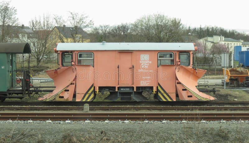 Rail snow plow editorial stock image. Image of snow, germany - 93126384
