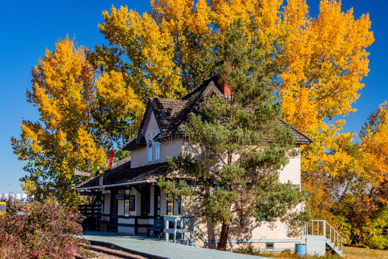 Rail Station, Rowley Ghost Town. Rowley, Alberta, Canada Stock Photo ...