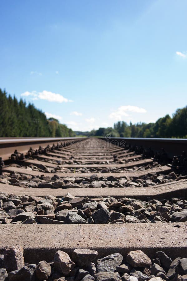 Rail track stock image. Image of sigulda, perspective - 76689783
