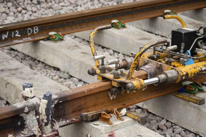 Rail Track Construction, Railway Stock Photo - Image of vehicle, track ...
