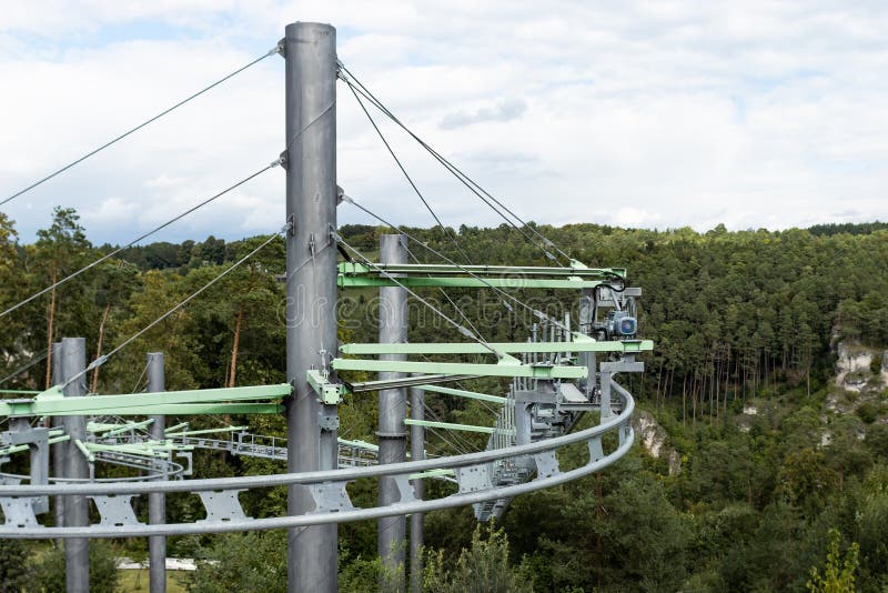 Rail Track of a Fun Park Ride Stock Image - Image of tourist, nature ...