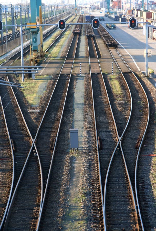 Rail Tracks stock photo. Image of rail, crossover, netherlands - 15607522