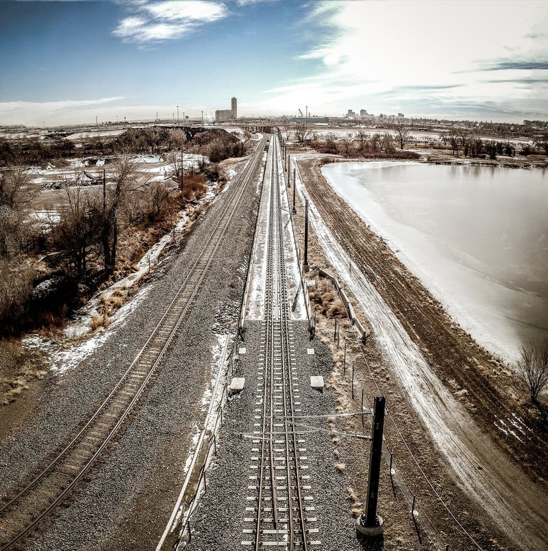 Rail tracks stock photo. Image of trees, area, colorado - 140335390