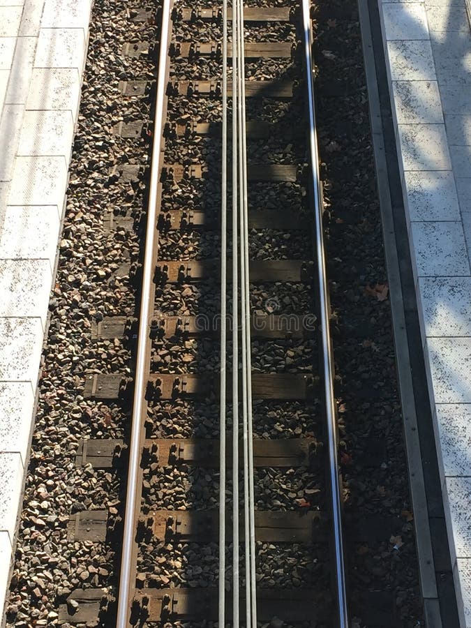 Rail Tracks with High Voltage Stock Photo - Image of rails, cold: 140342812