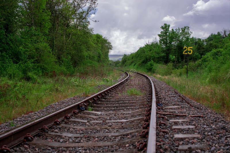 Rail - the Tracks of the UK Railways Stock Photo - Image of blue, grass ...