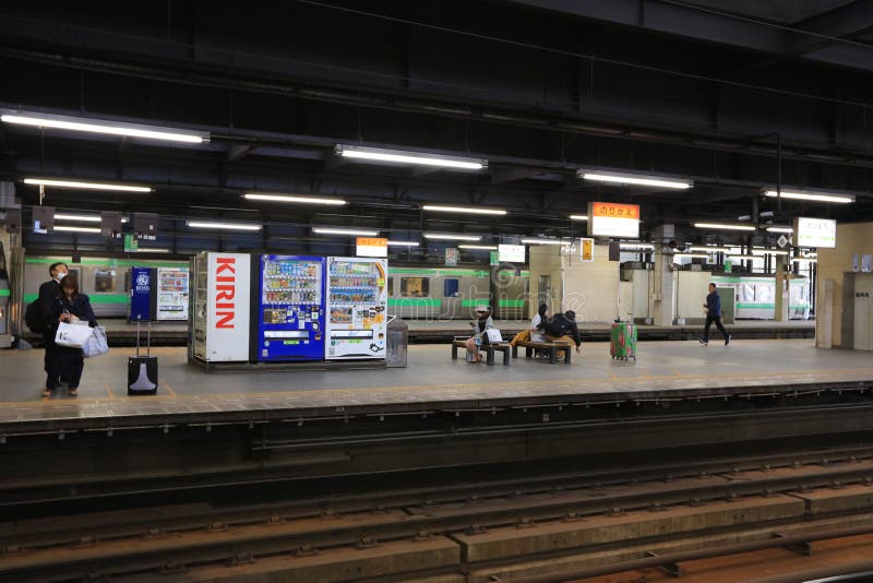 Rail Train Stop at Sapporo Station in Hokkaido, Japan. Editorial Image ...