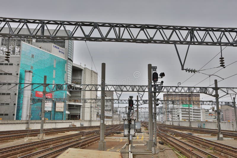 Rail Train Stop at Sapporo Station in Hokkaido, Japan. Editorial Image ...