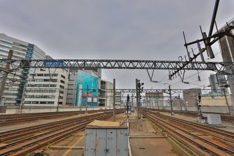 Rail Train Stop at Sapporo Station in Hokkaido, Japan. Editorial Stock ...