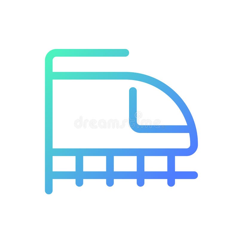 Rail Transport Pixel Perfect Gradient Linear Ui Icon Stock Vector - Illustration of city ...