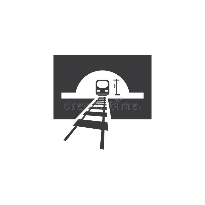 Rail with Tunnel Logo Icon Vector Design Template Stock Illustration ...