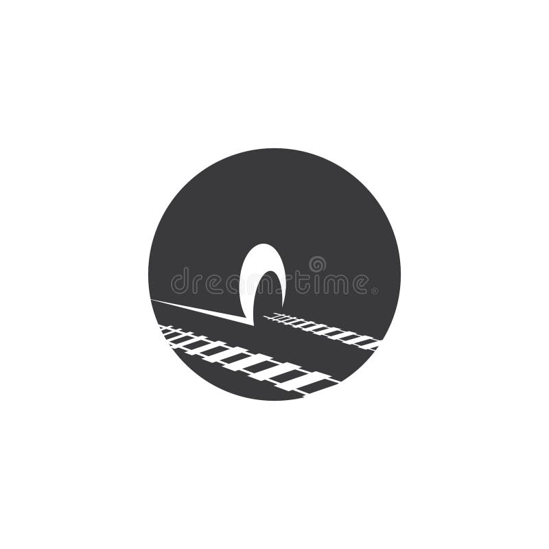 Rail with Tunnel Logo Icon Vector Design Template Stock Illustration ...