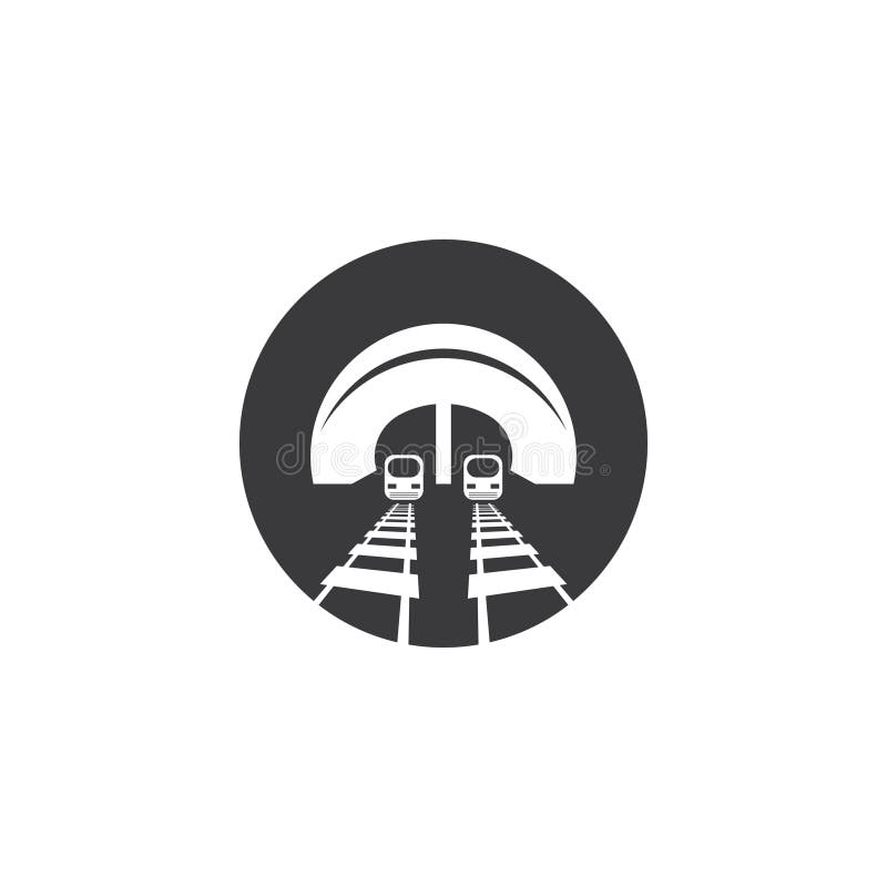 Rail with Tunnel Logo Icon Vector Design Template Stock Illustration ...