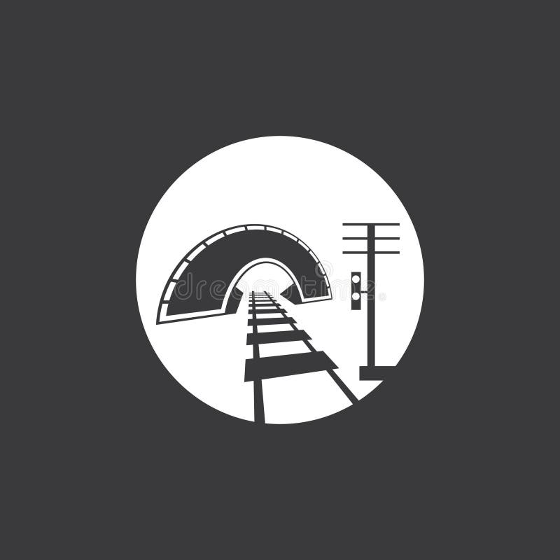 Rail with Tunnel Logo Icon Vector Design Template Stock Illustration ...